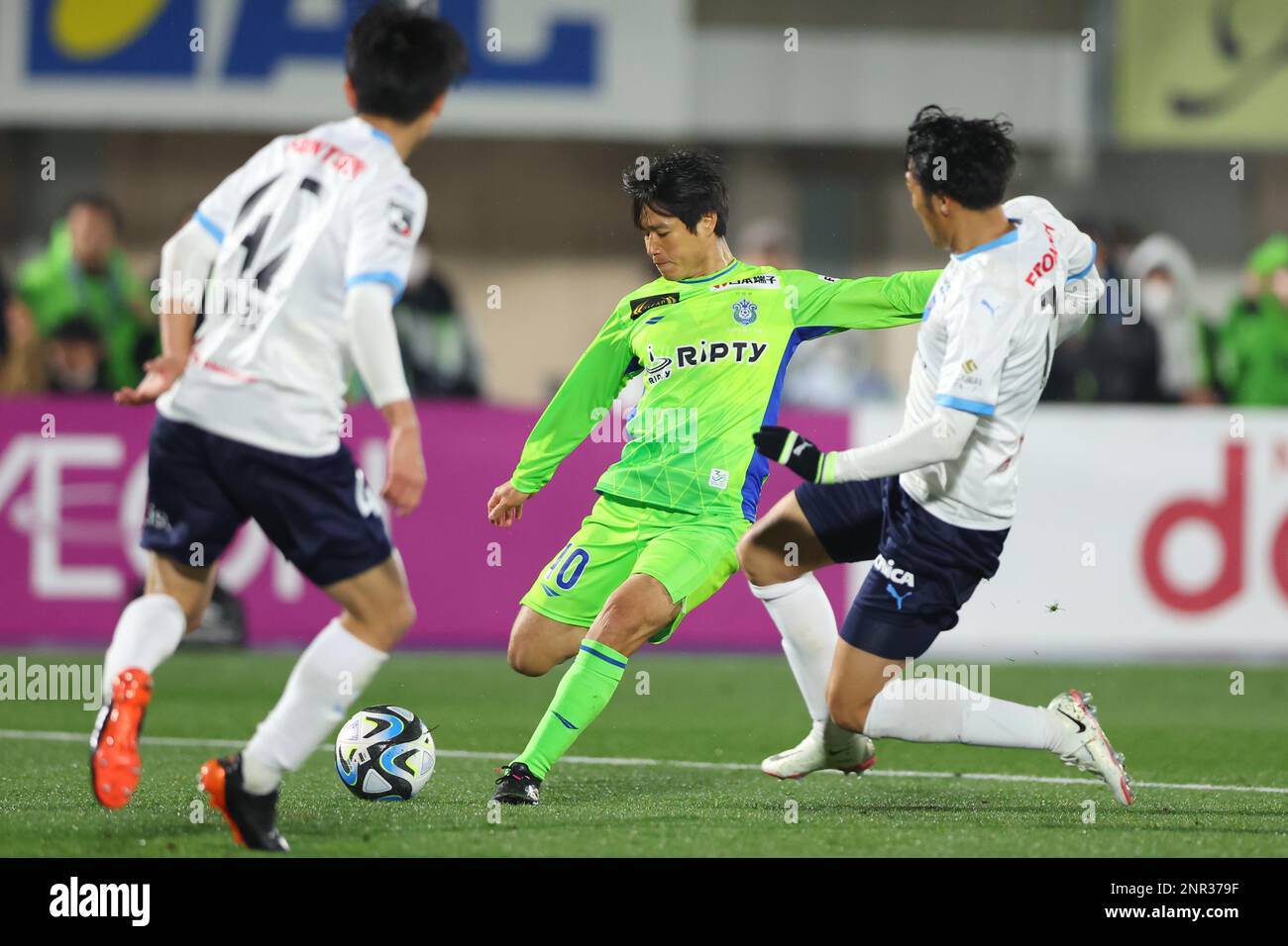 Lemongas Stadium Hiratsuka, Kanagawa, Japan. 24th Feb, 2023. Naoki ...