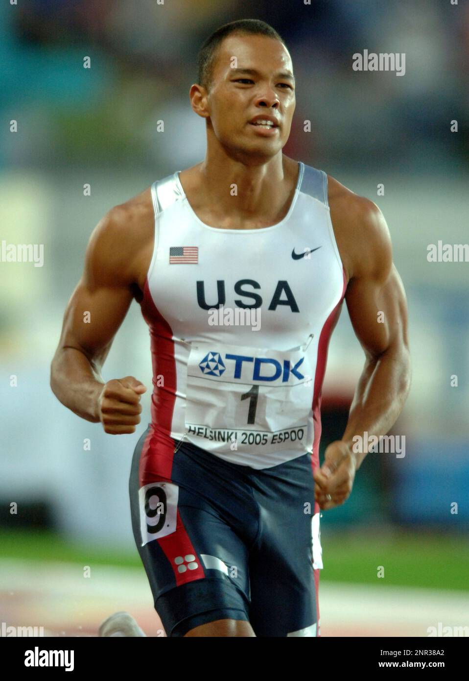 Bryan Clay of the United States completes the 1,500 meters, the final ...