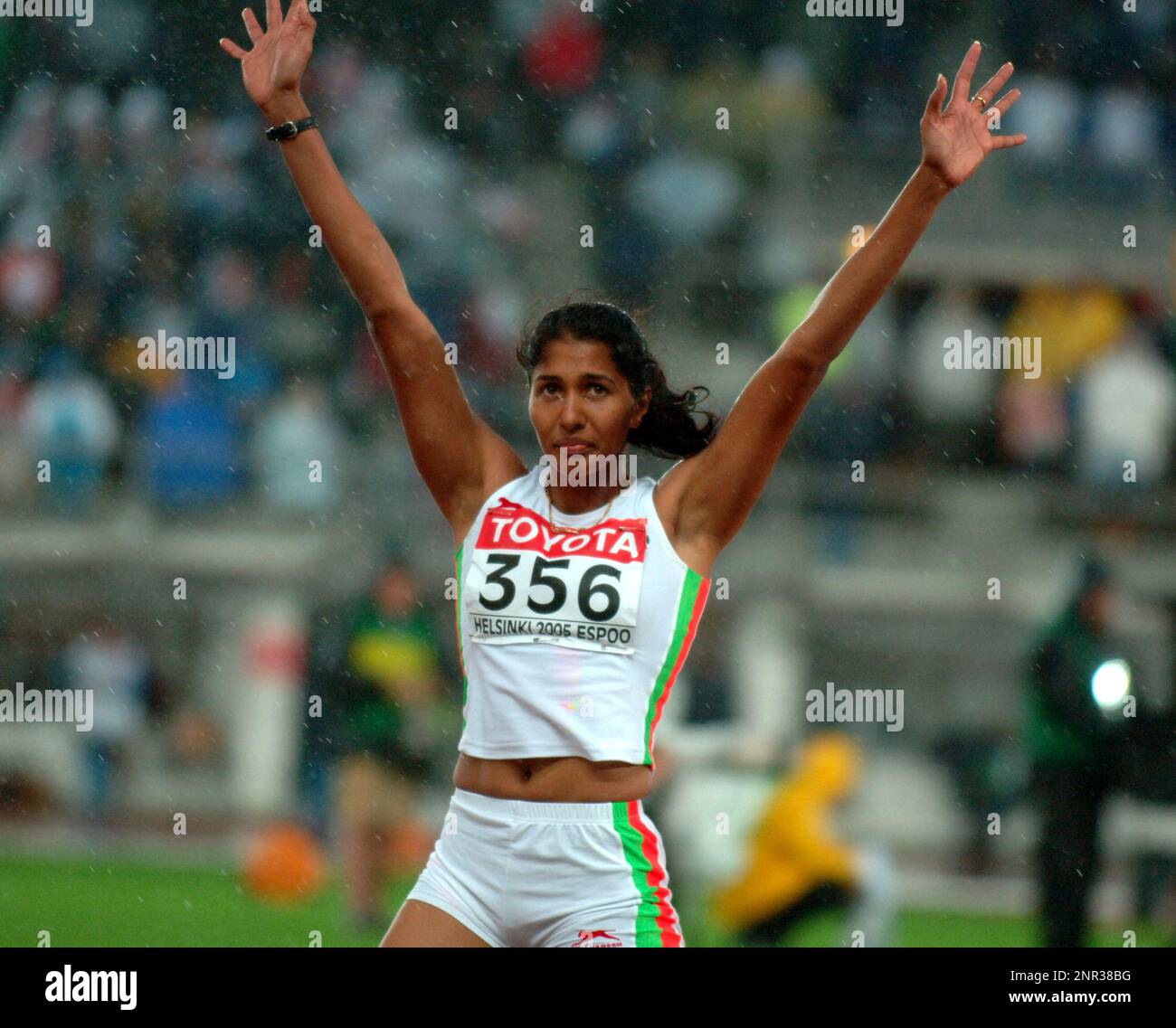 Anju Bobby George of India finished fifth in the women's long jump at ...