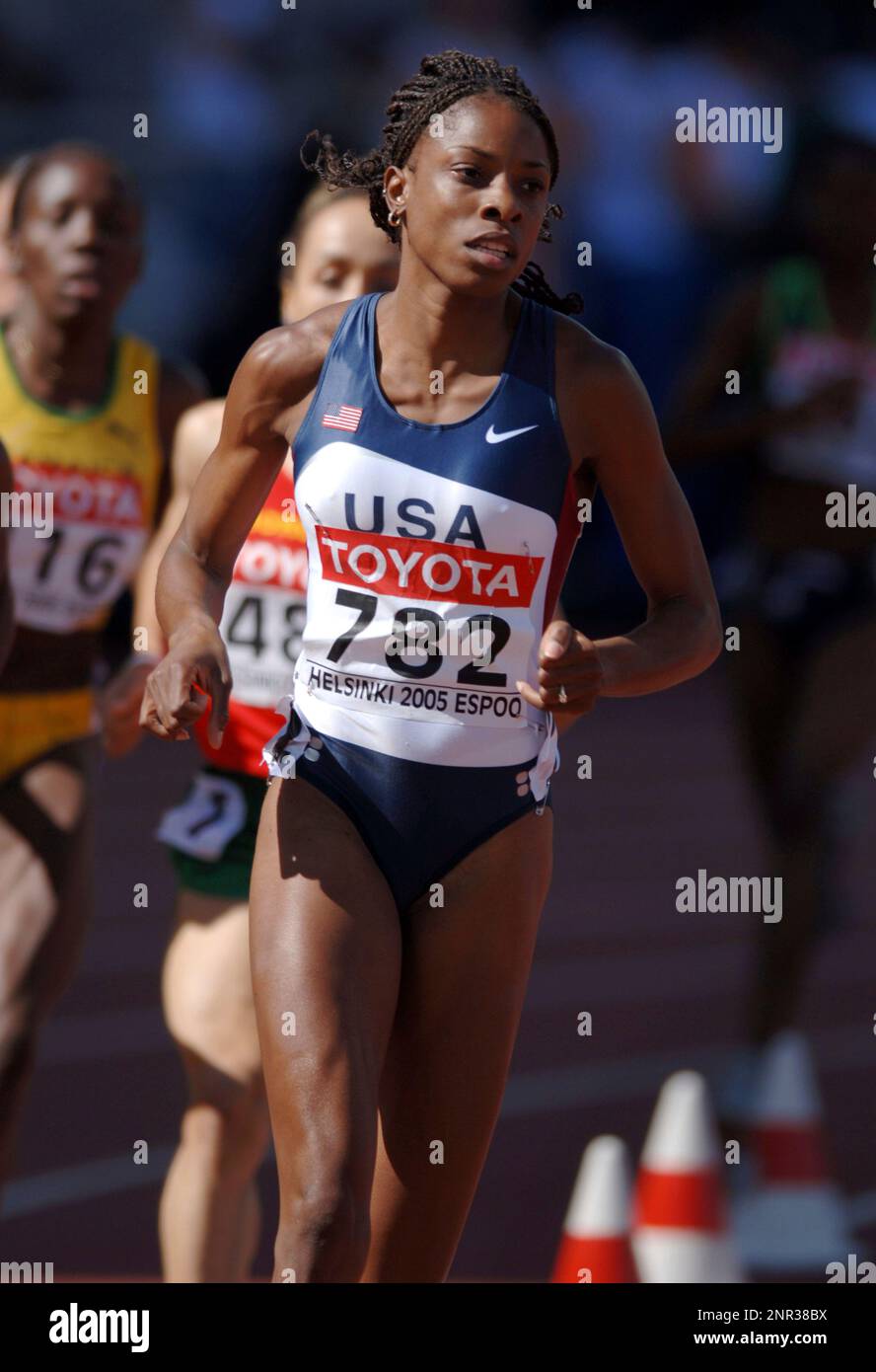 Hazel Clark of the United States wins first-round heat of the women's ...