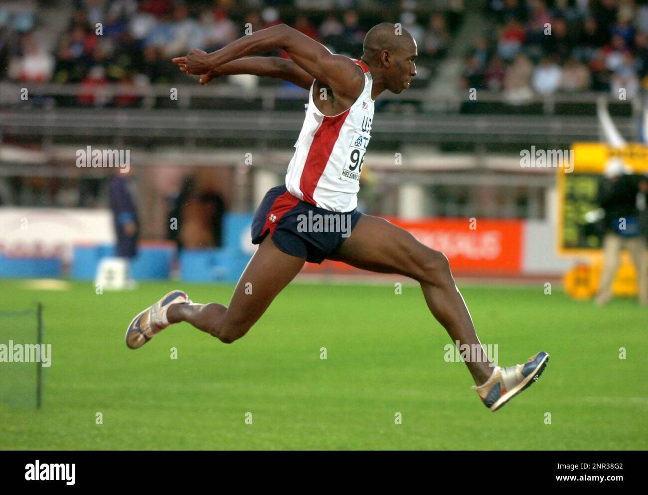 Kenta Bell of the United States was seventh in the triple jump at 56-1 ...