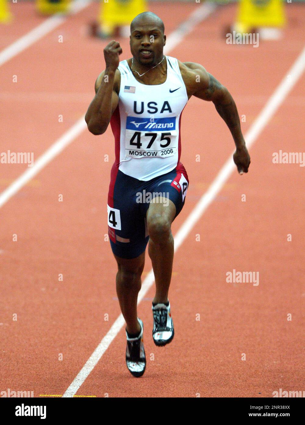 Leonard Scott of the United States wins first-round heat of 60 meters ...