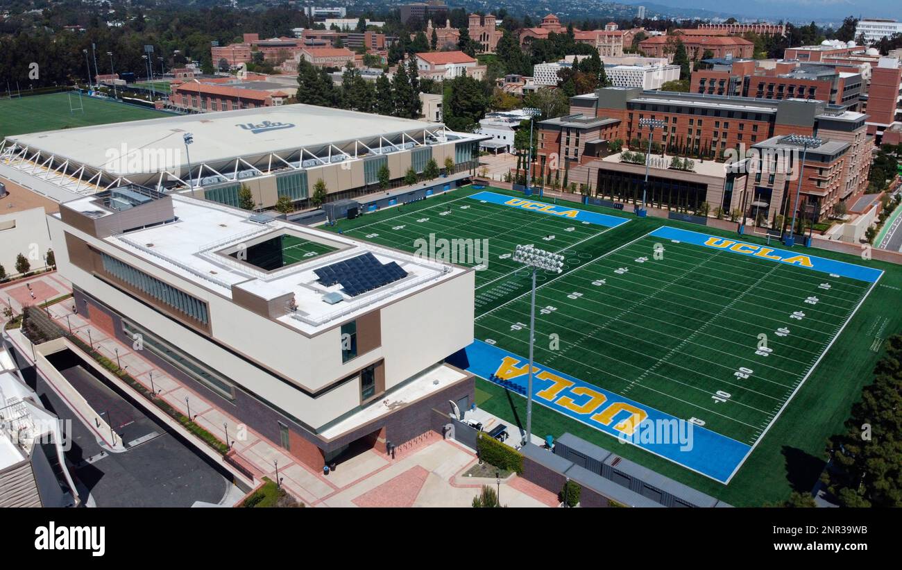 General overall aerial view of the Wasserman Football Center and ...