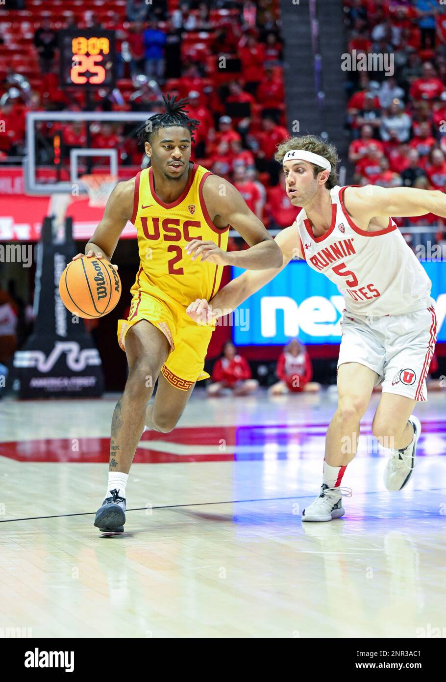 SALT LAKE CITY, UT - FEBRUARY 25: USC Trojans guard Reese Dixon-Waters ...