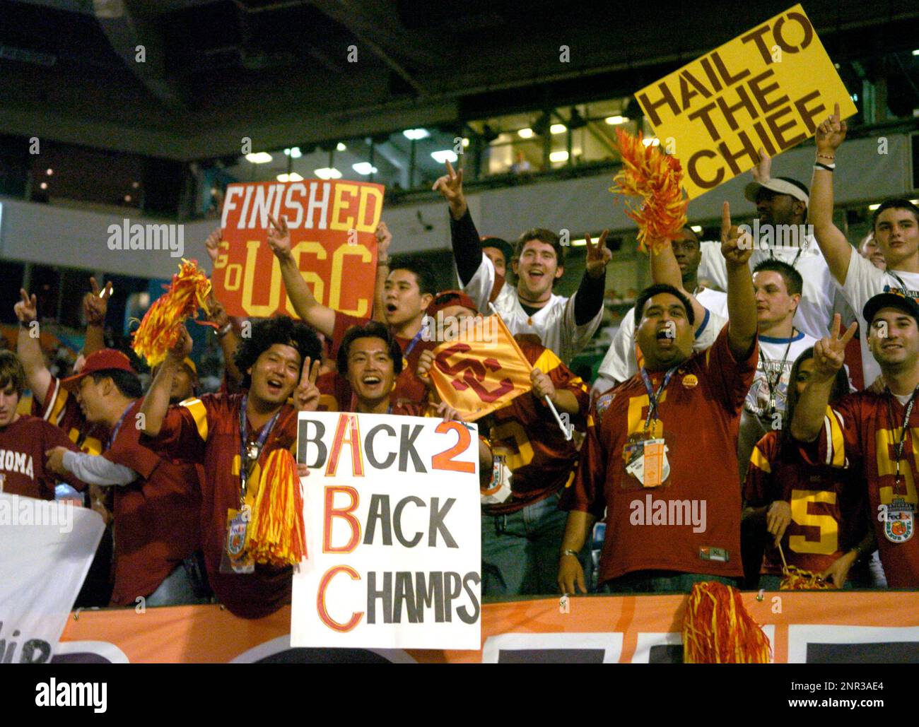 USC fans cheer during 55-19 victory over Oklahoma in the FedEx Orange ...