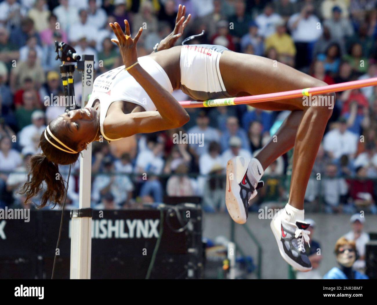 Nicole Forrester of Canada places fourth in the women's high jump at 6 ...