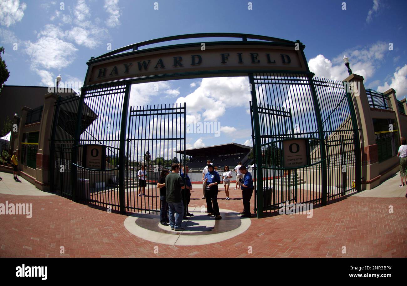 General overall view of the entrance to Hayward Field during the 31st ...