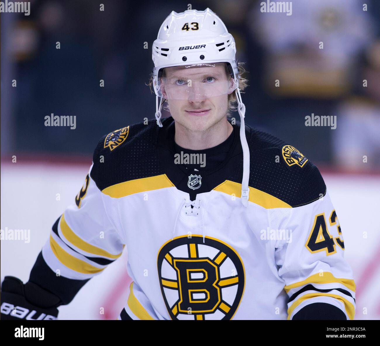 NHL profile photo on Boston Bruins player Danton Heinen at a game ...