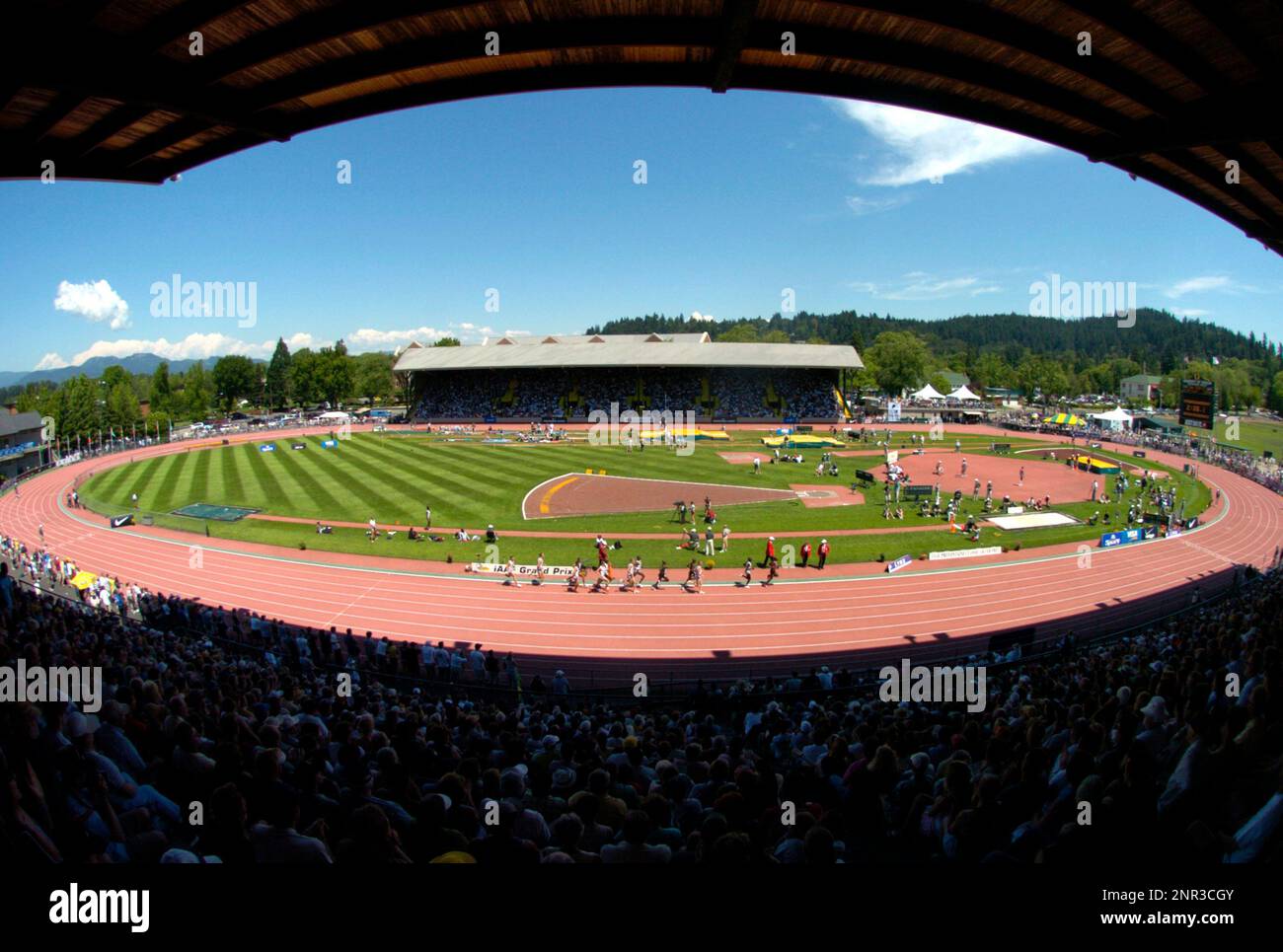 General overall view of Hayward Field during the 30th Prefontaine ...