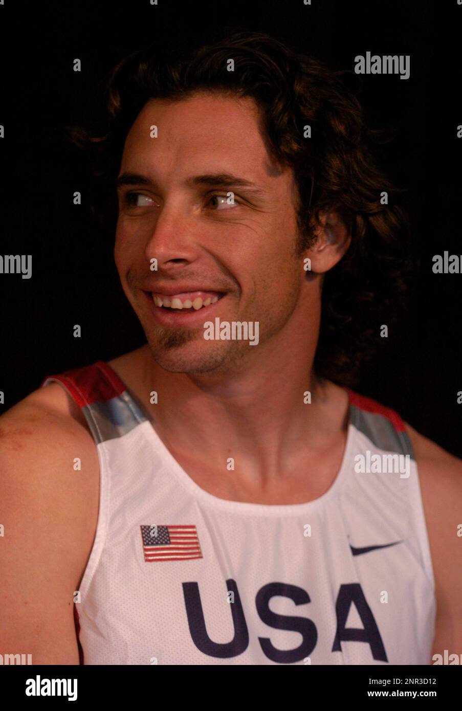 Toby Stevenson poses during unveiling of Nike uniforms for the 2004 ...