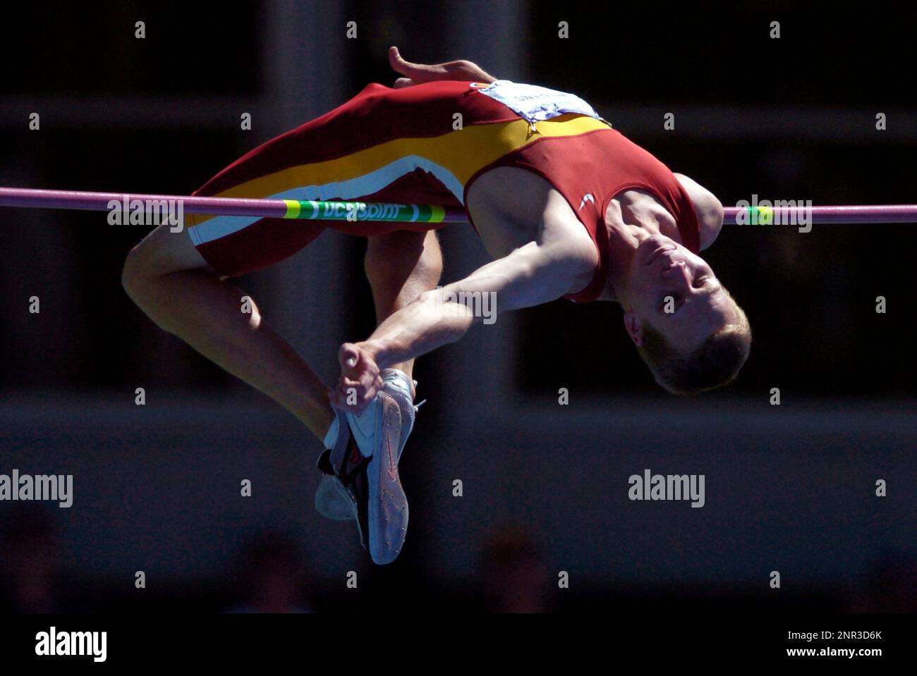 Jesse Williams of USC was eighth in the men's high jump at 7-4 1/4 (2 ...