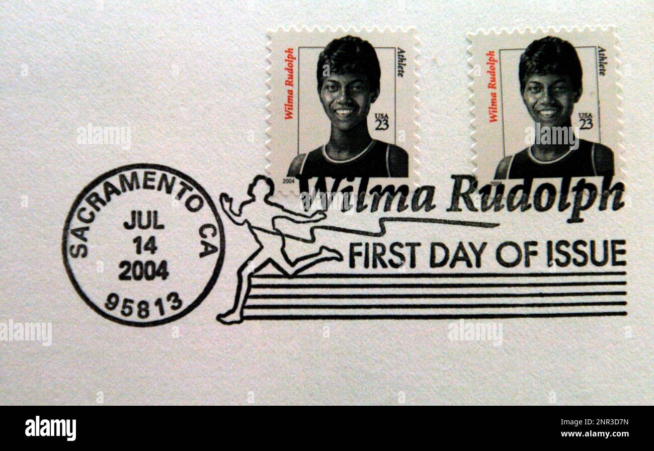Wilma Rudolph U.S. Postage Stamp. The 23-cent stamp is the fifth in the ...