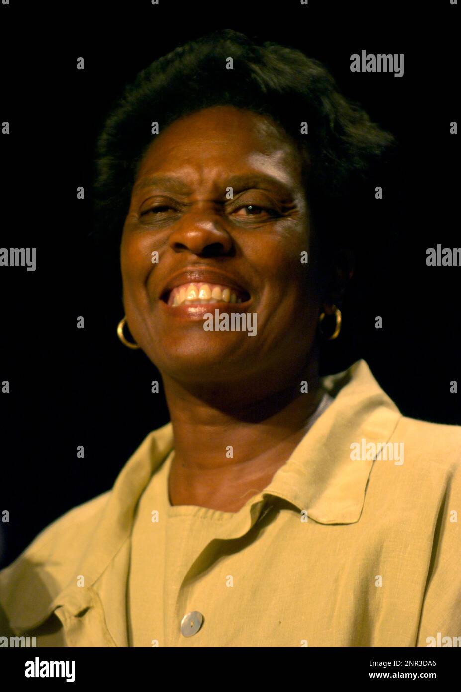 Wyomia Tyus, 1964 and 1968 Olympic100-meter gold medalist, during a ...