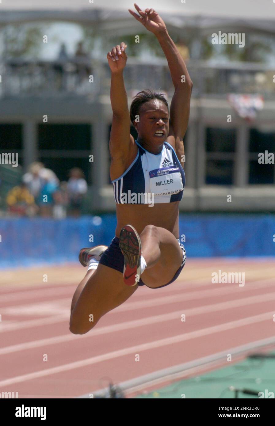 Virginia Miller jumped 19-11 3/4 (6.09m) during the heptathlon long ...