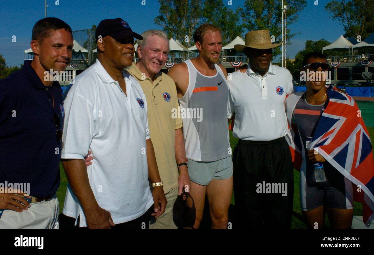 Decathletes (from left) Dan O'Brien, Milt Campbell, Bob Mathias, Tom ...