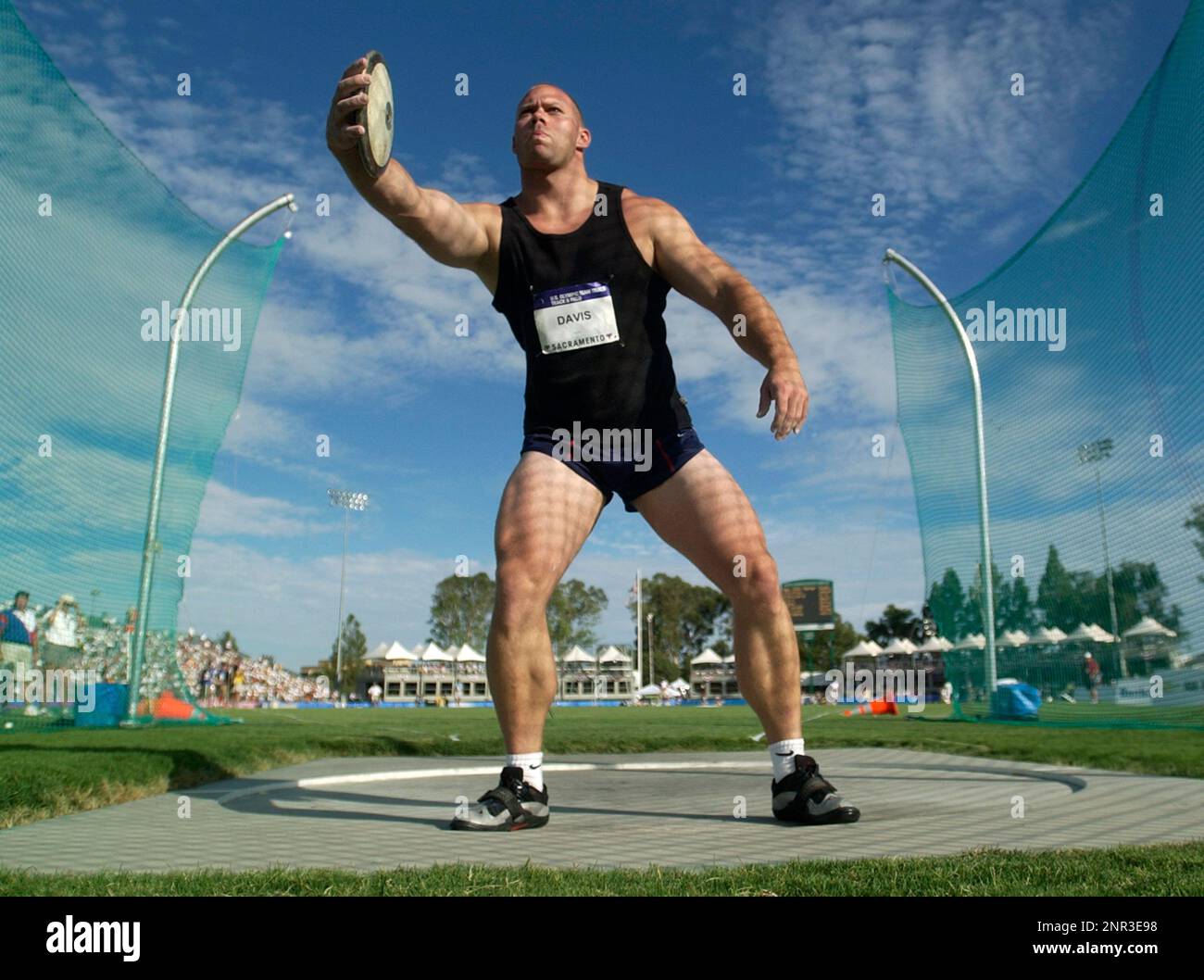 John Davis had the No. 22 mark in the men's discus preliminaries at 171 ...