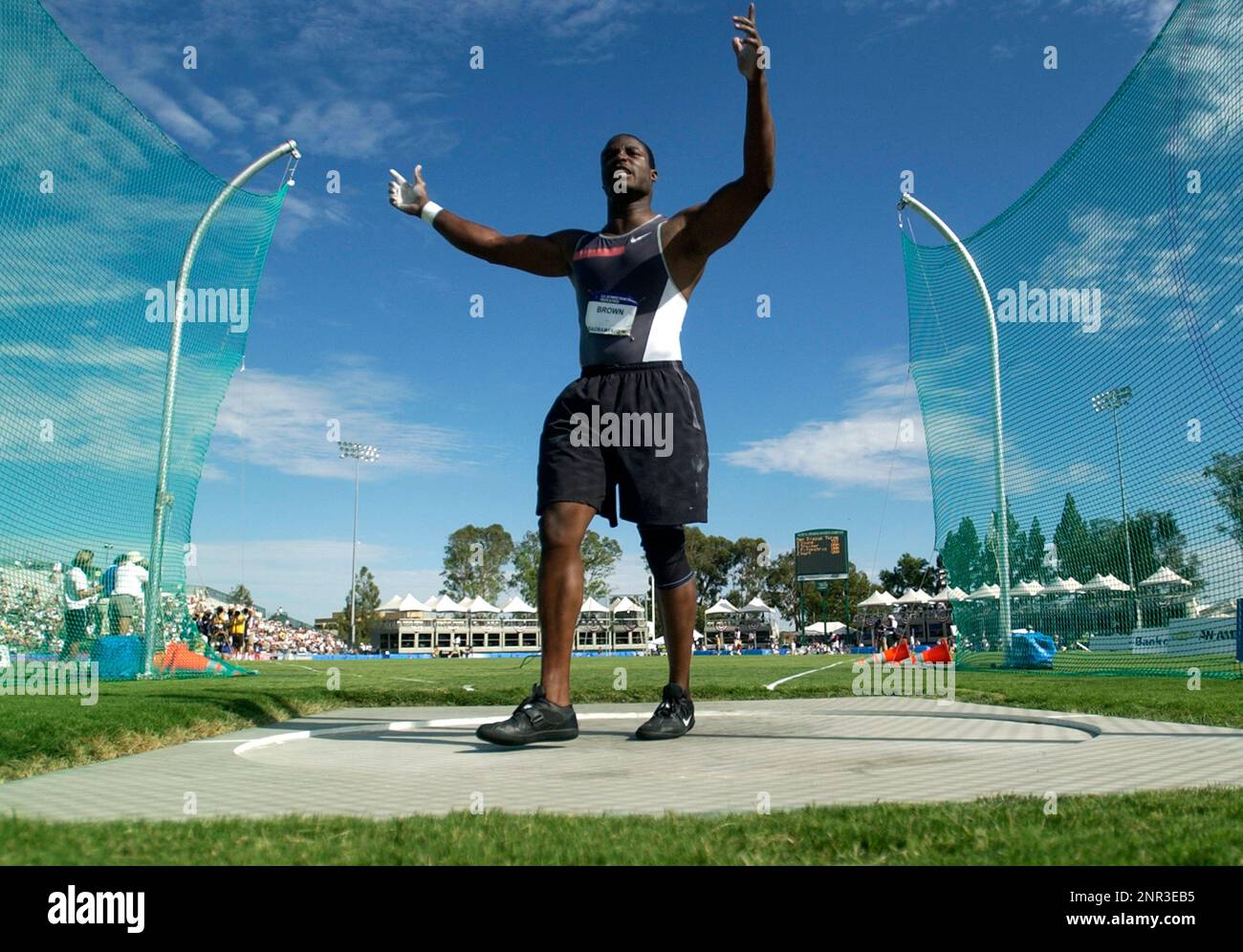 Carl Brown was the top qualifier in the men's discus preliminaries at ...
