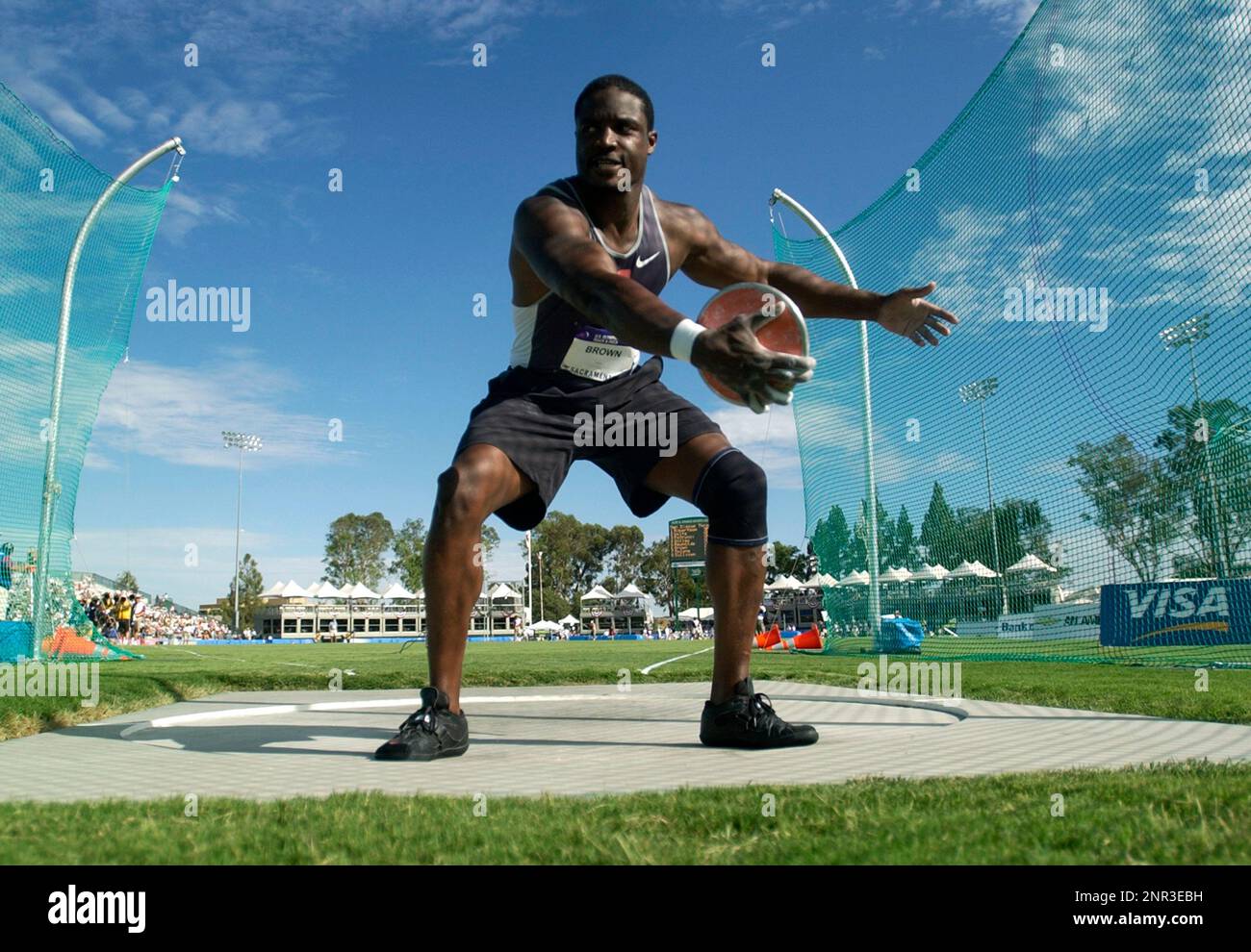 Carl Brown was the top qualifier in the men's discus preliminaries at ...