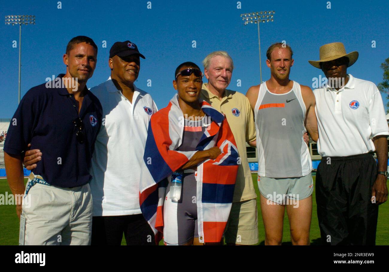 Decathletes (from left) Dan O'Brien, Milt Campbell, Bob Mathias, Tom ...