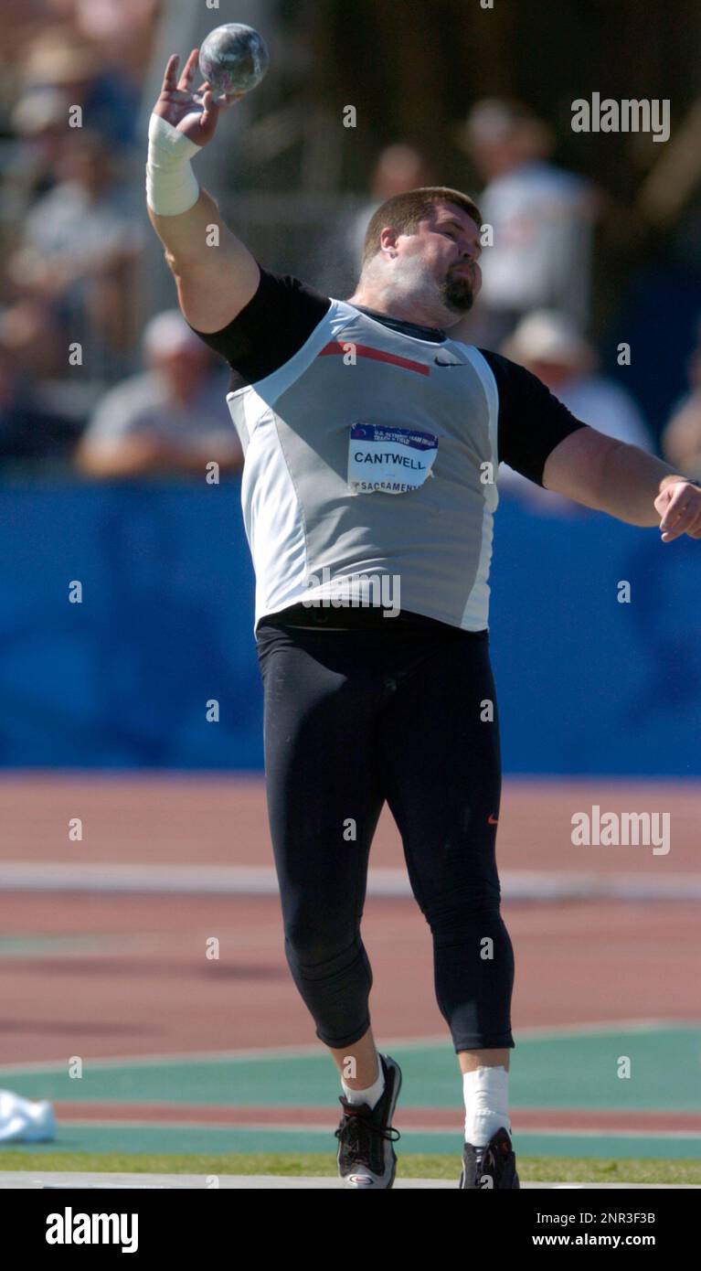 Christian Cantwell was fourth in the men's shot put at 67-5 1/2 (20.56m ...