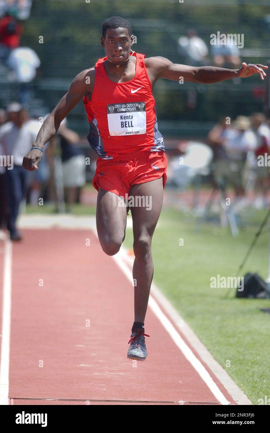 Kenta Bell aka Kent'a Bell wins the triple jump in the USA Track ...