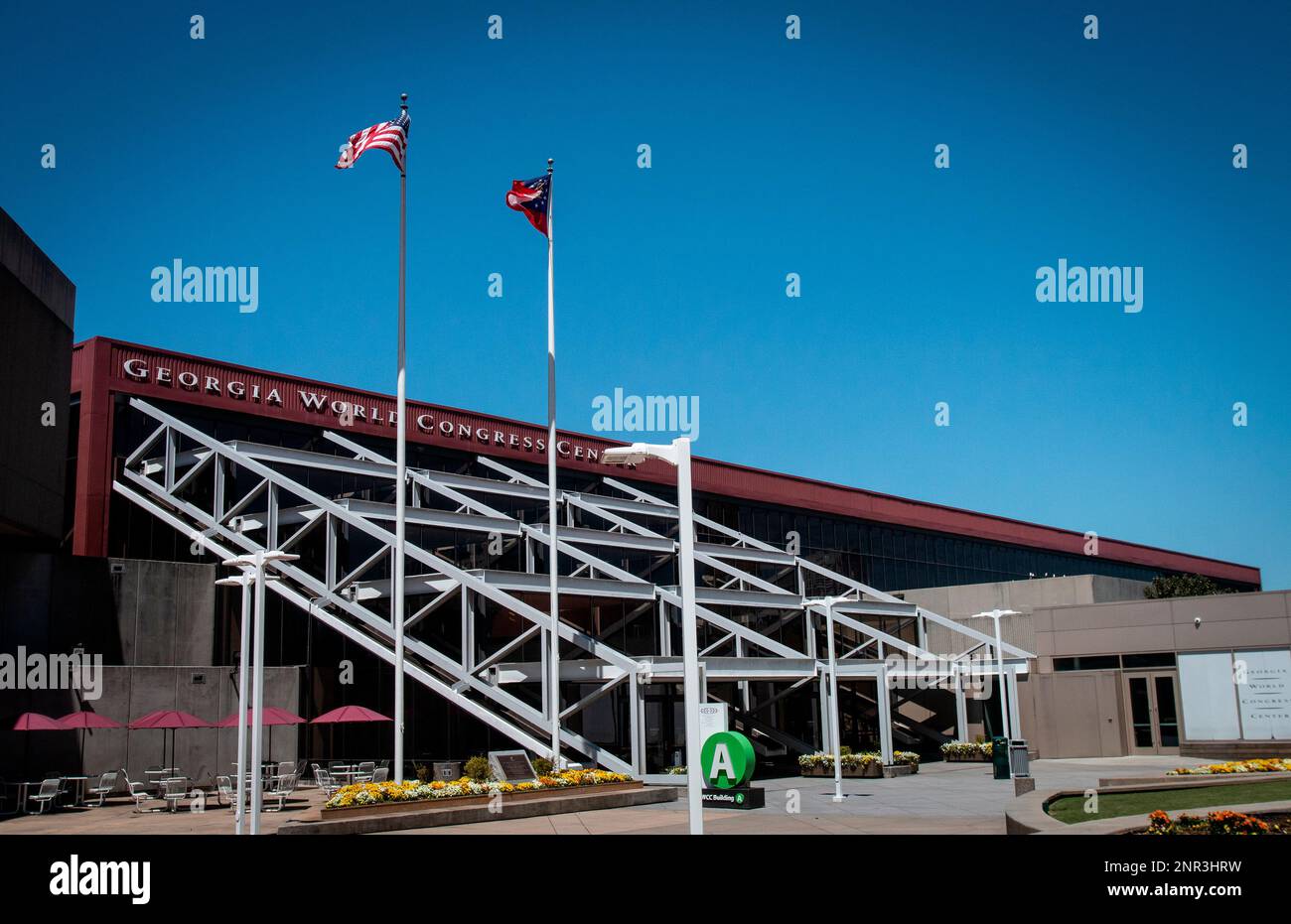 The Georgia World Congress Center is shown on Thursday, April 16, 2020 ...