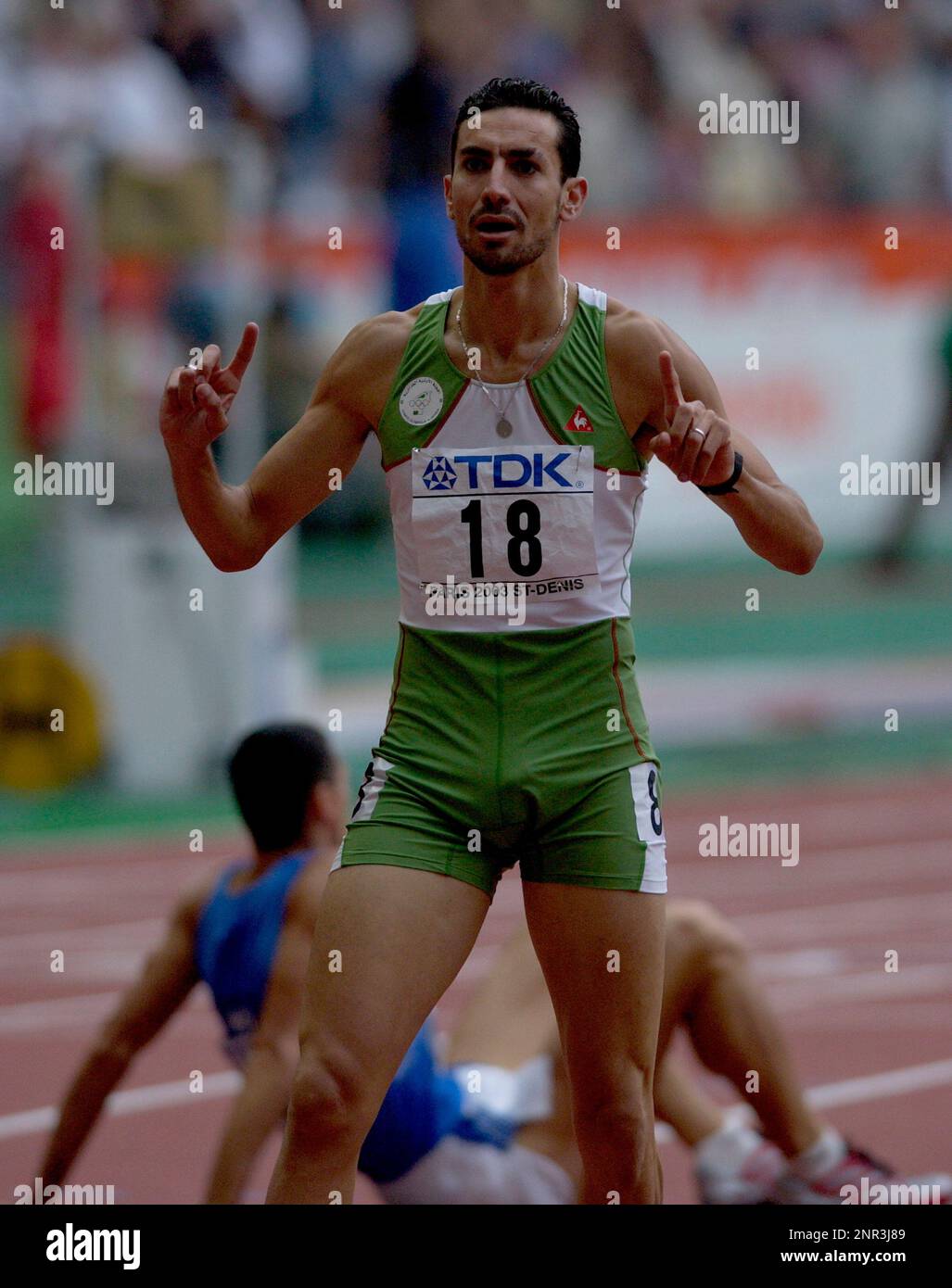 Djabir Said-Guerni of Algeria (181) wins the 800 meters in 1:44.81 in ...