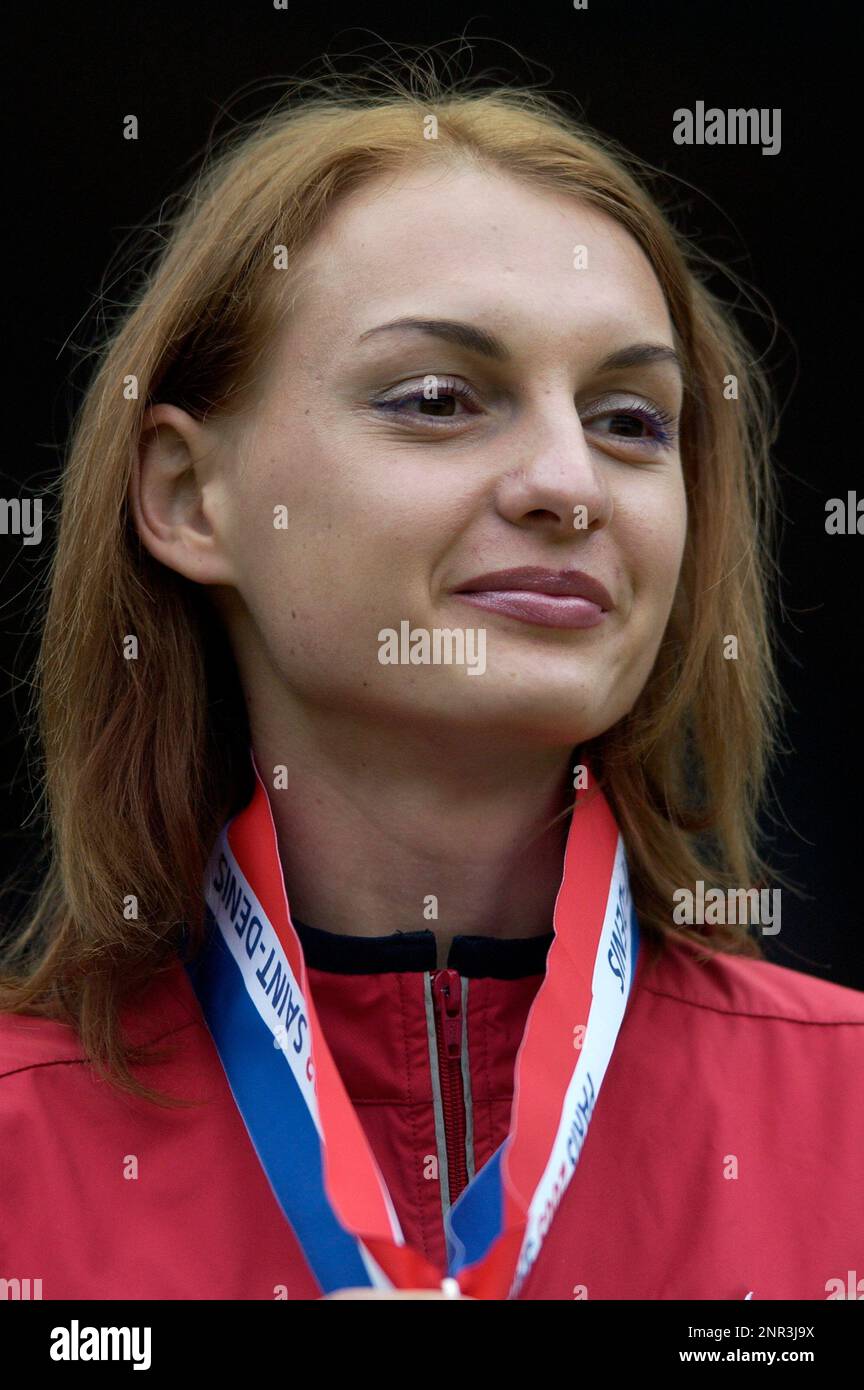 Tatyana Kotova of Russia was second in the long jump at 6.74 meters in ...