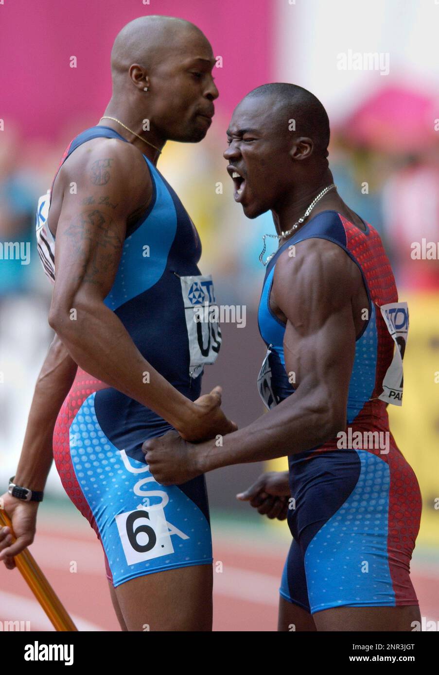 John Capel (right) and J.J. Johnson of the United States celebrate ...