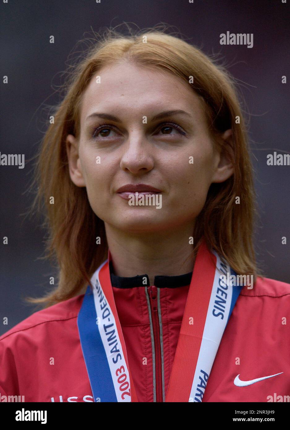Tatyana Kotova of Russia was second in the long jump at 6.74 meters in ...