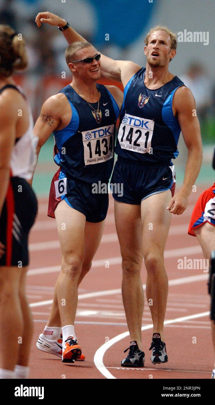 Decathlon winner Tom Pappas (right) and United States teammate Paul ...