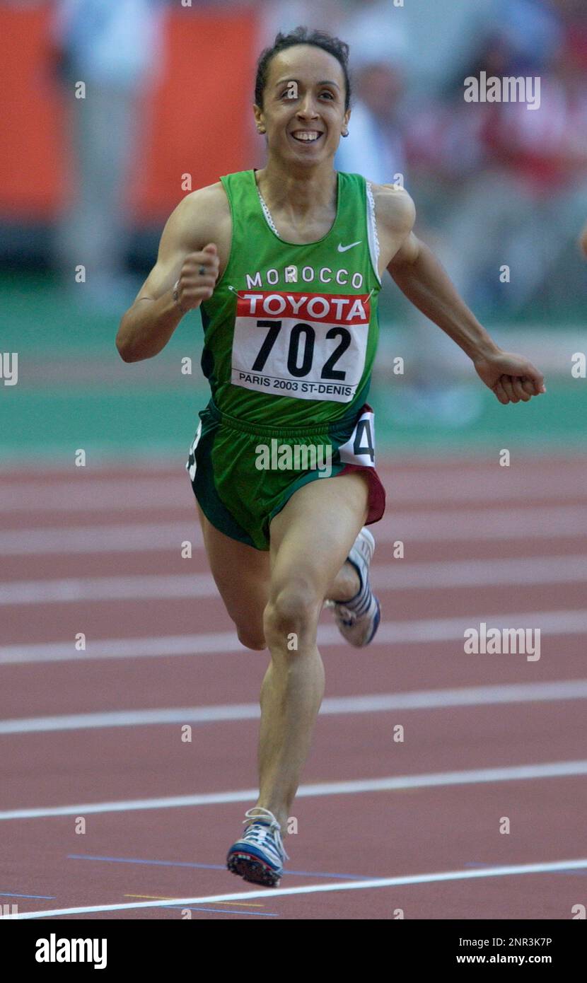 Amina Ait Hammou of Morroco wins second-round heat of the 800 meters in the IAAF World ...