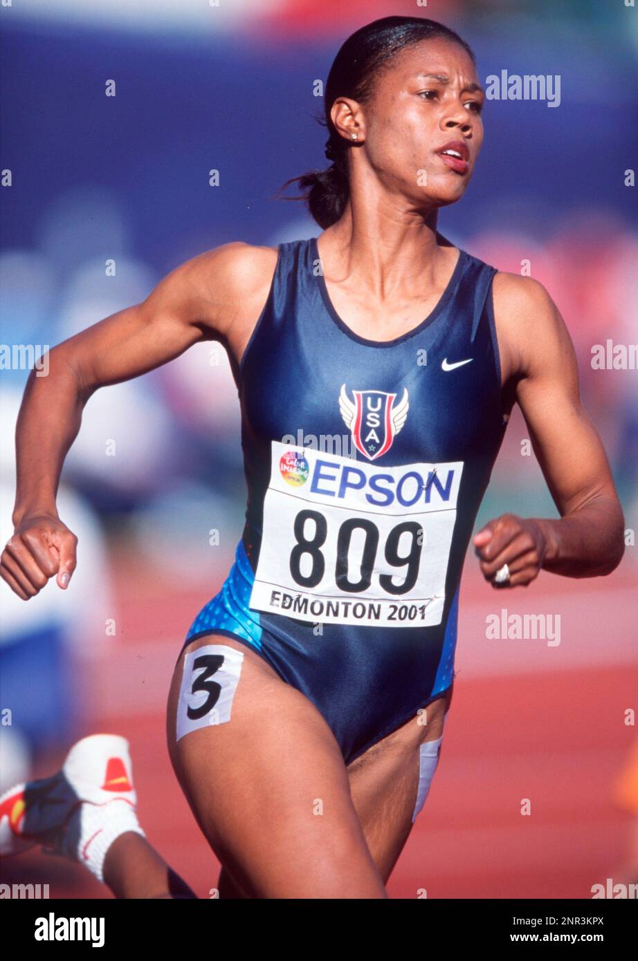 Tonja Buford-Bailey (USA) places second in women's 400m hurdles heat in ...