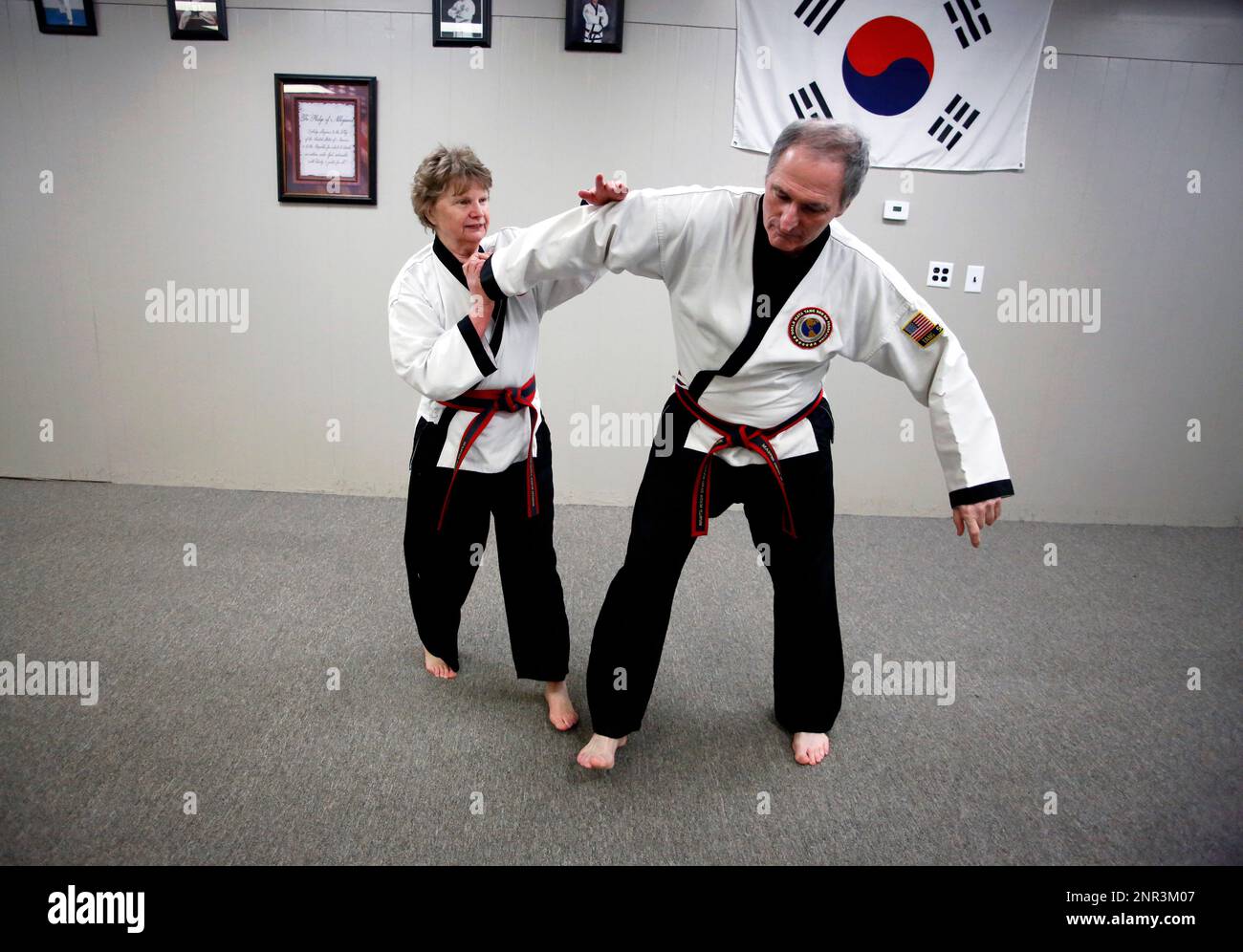 In this Monday, April 6, 2020 photo, Nancy and Jerry Trowbridge, owners ...