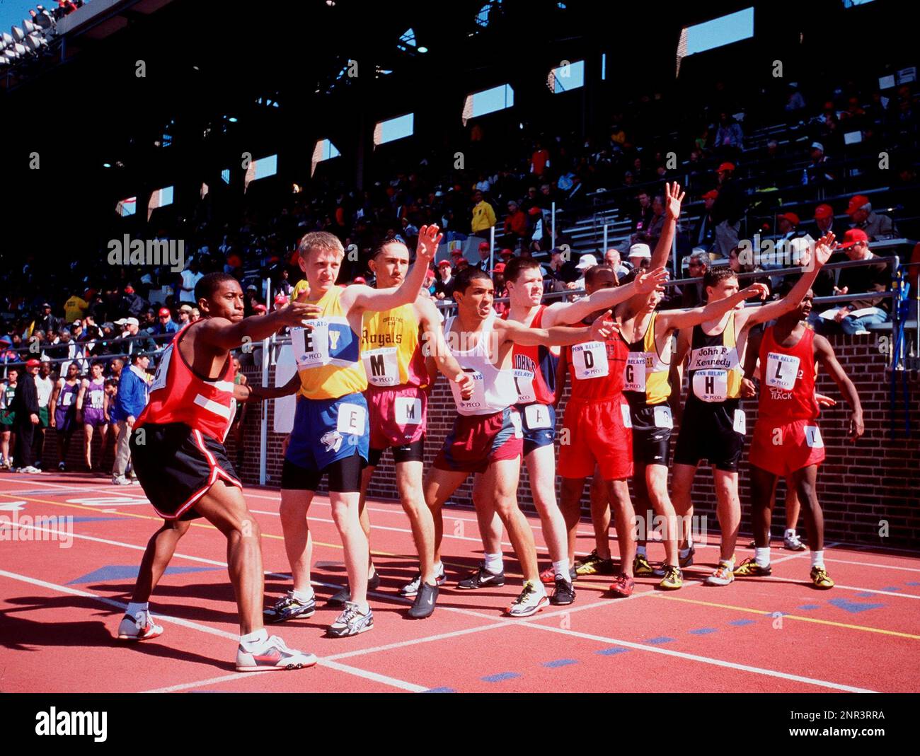 Apr 27, 2002; Philadelphia, PA, USA; General view of the handoff in a ...
