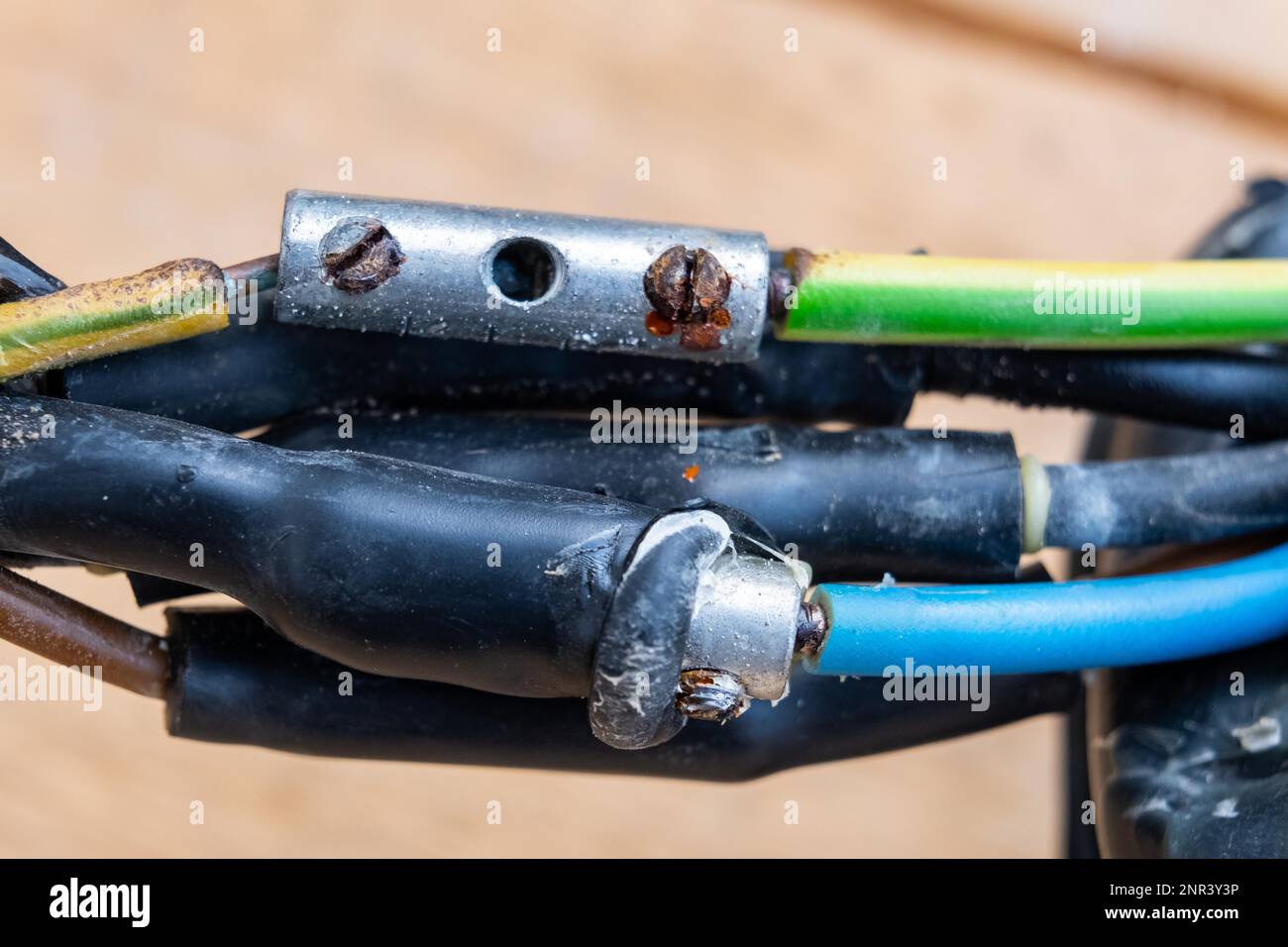 Assembly error shrink sleeve Stock Photo - Alamy