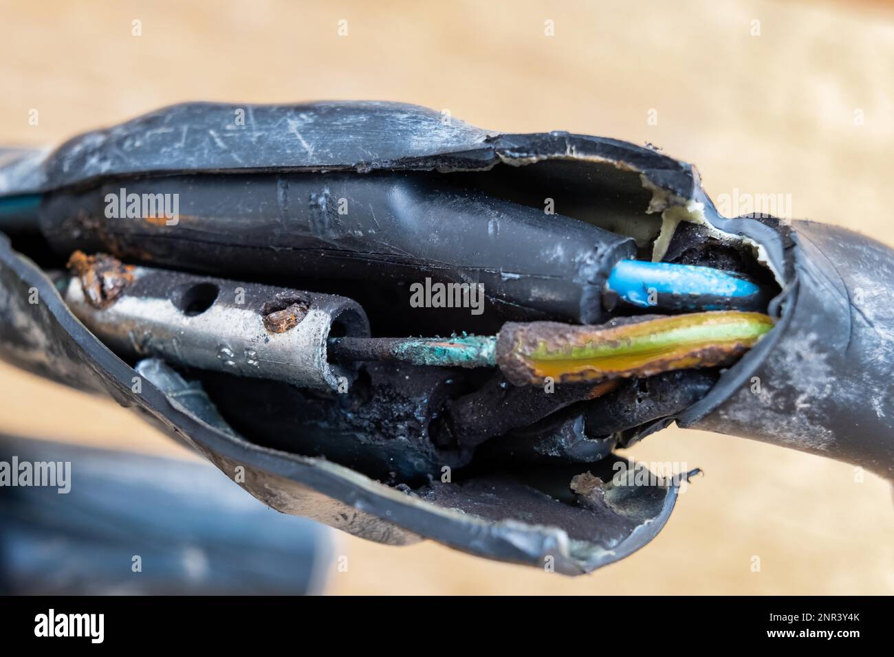 Assembly error shrink sleeve Stock Photo - Alamy