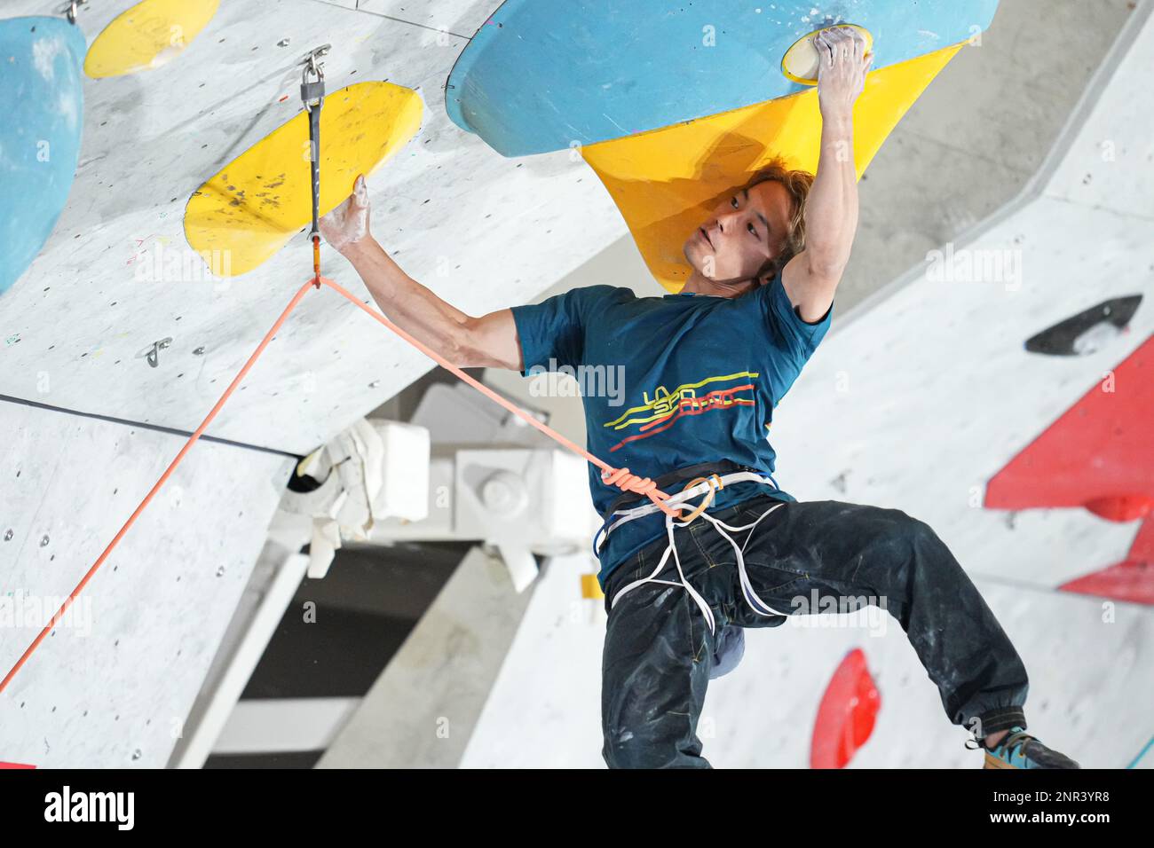 Inzai, Chiba, Japan. 26th Feb, 2023. Masahiro Higuchi Sport Climbing ...
