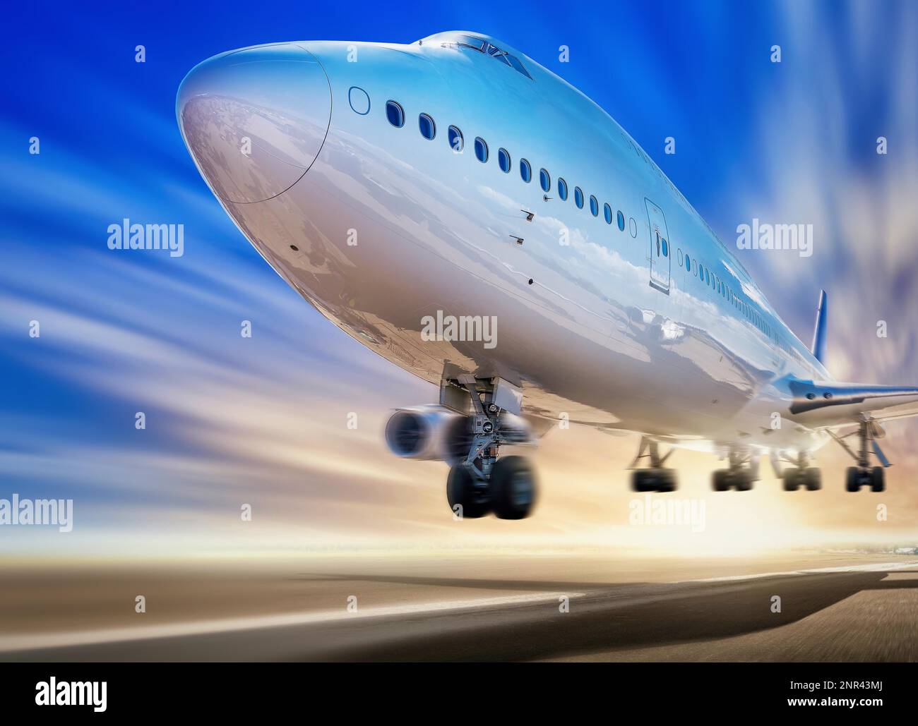 take off of an modern airliner Stock Photo - Alamy