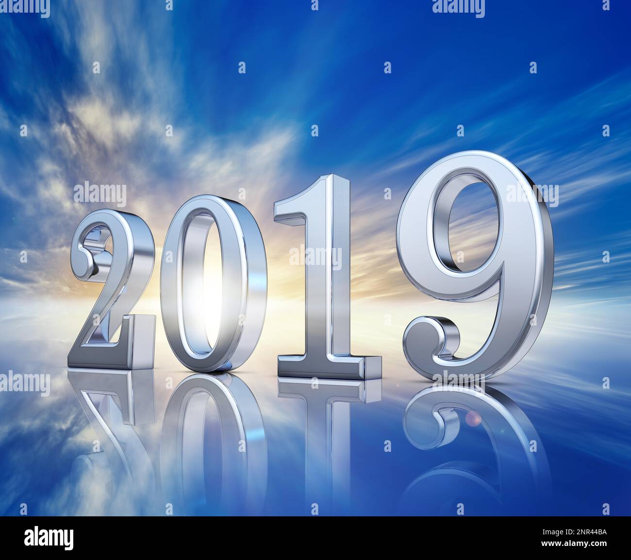 3D rendering of an 2019 symbol Stock Photo - Alamy