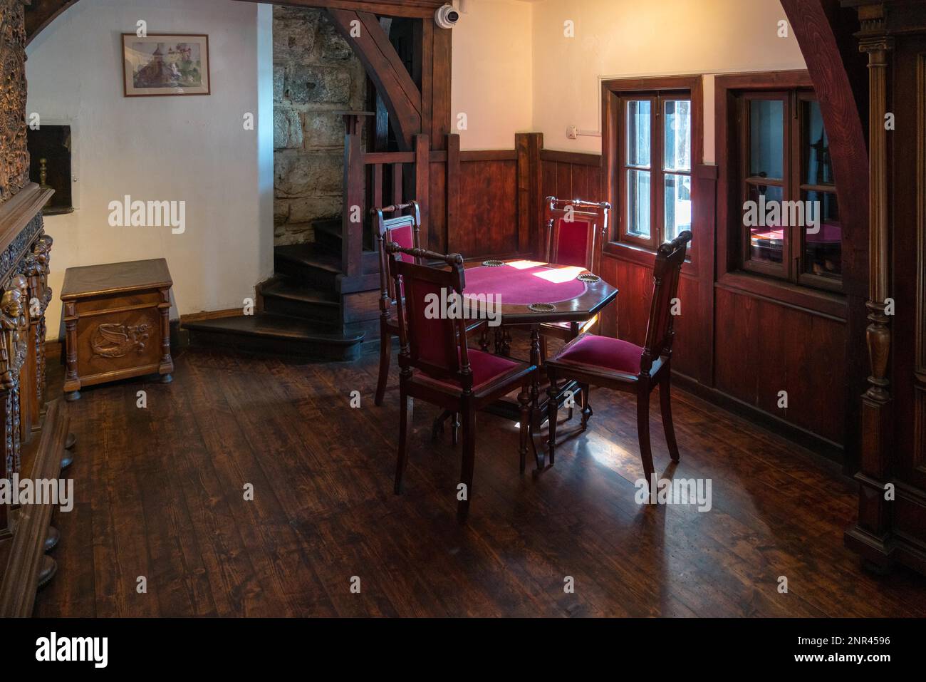 BRAN, TRANSYLVANIA/ROMANIA - SEPTEMBER 20 : Interior view of Dracula's ...