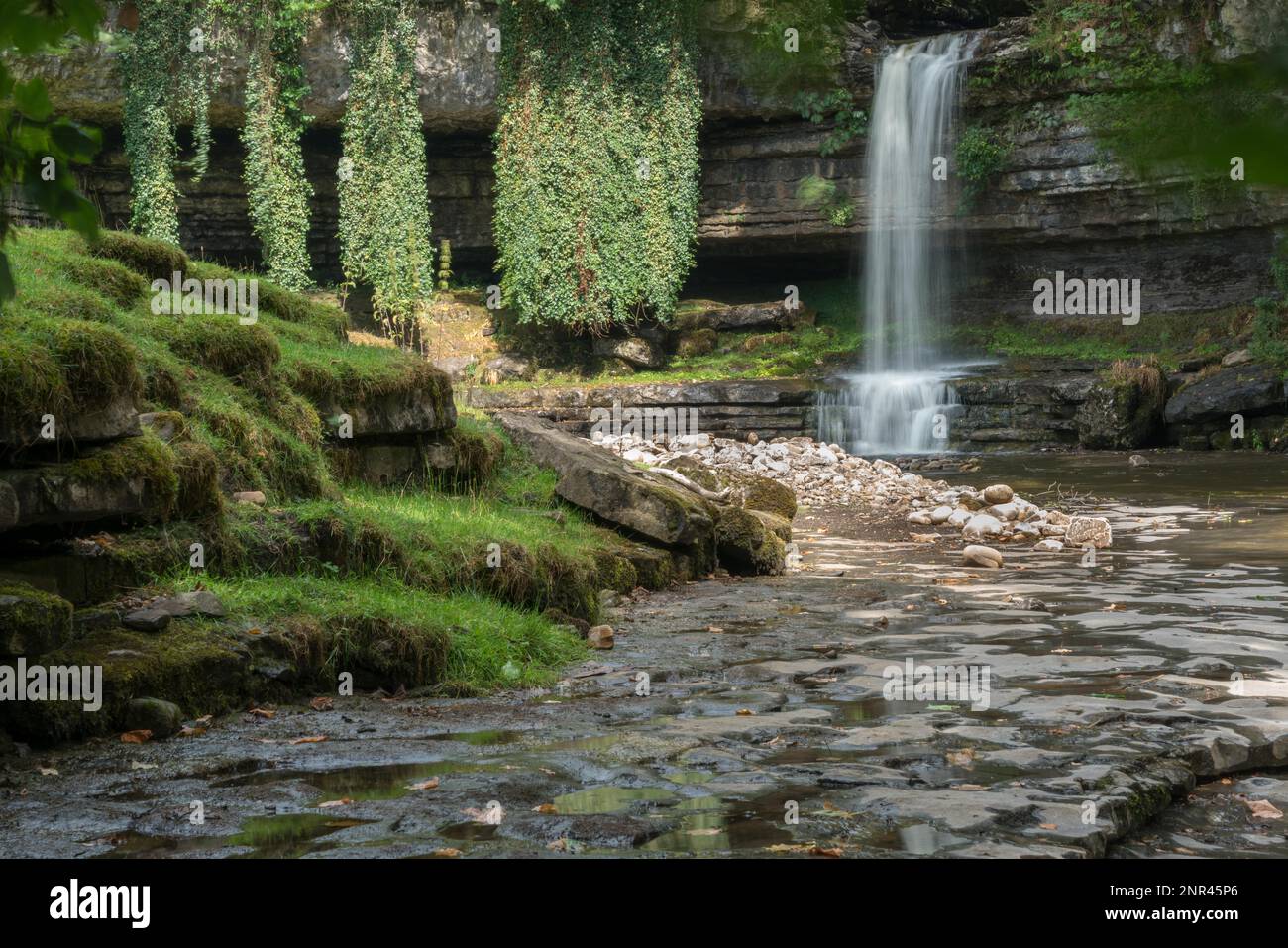 View of Askrigg Waterfall in the Yorkshire Dales National Park Stock ...