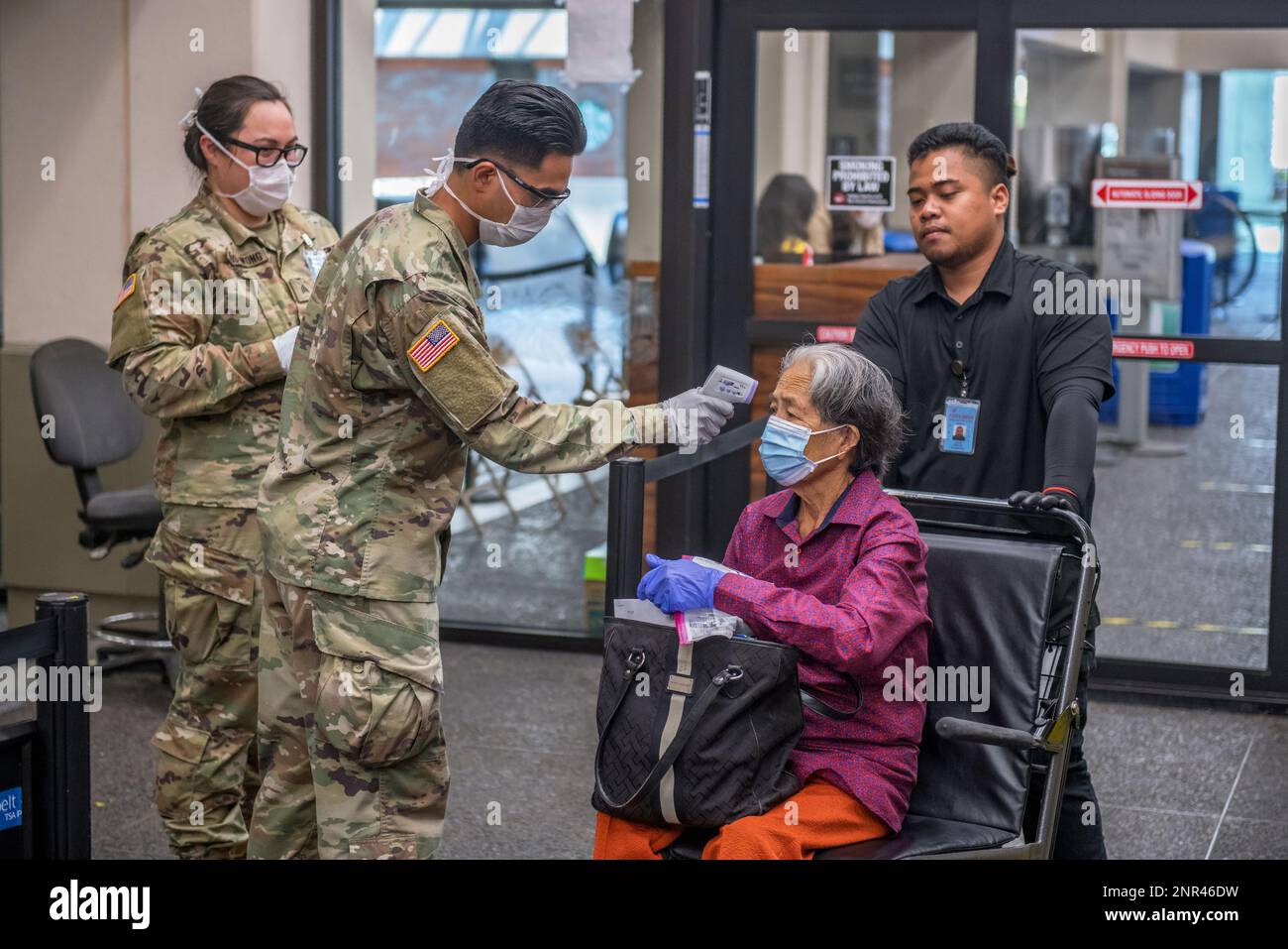 This April 7, 2020 photo from the U.S. Army National Guard shows ...