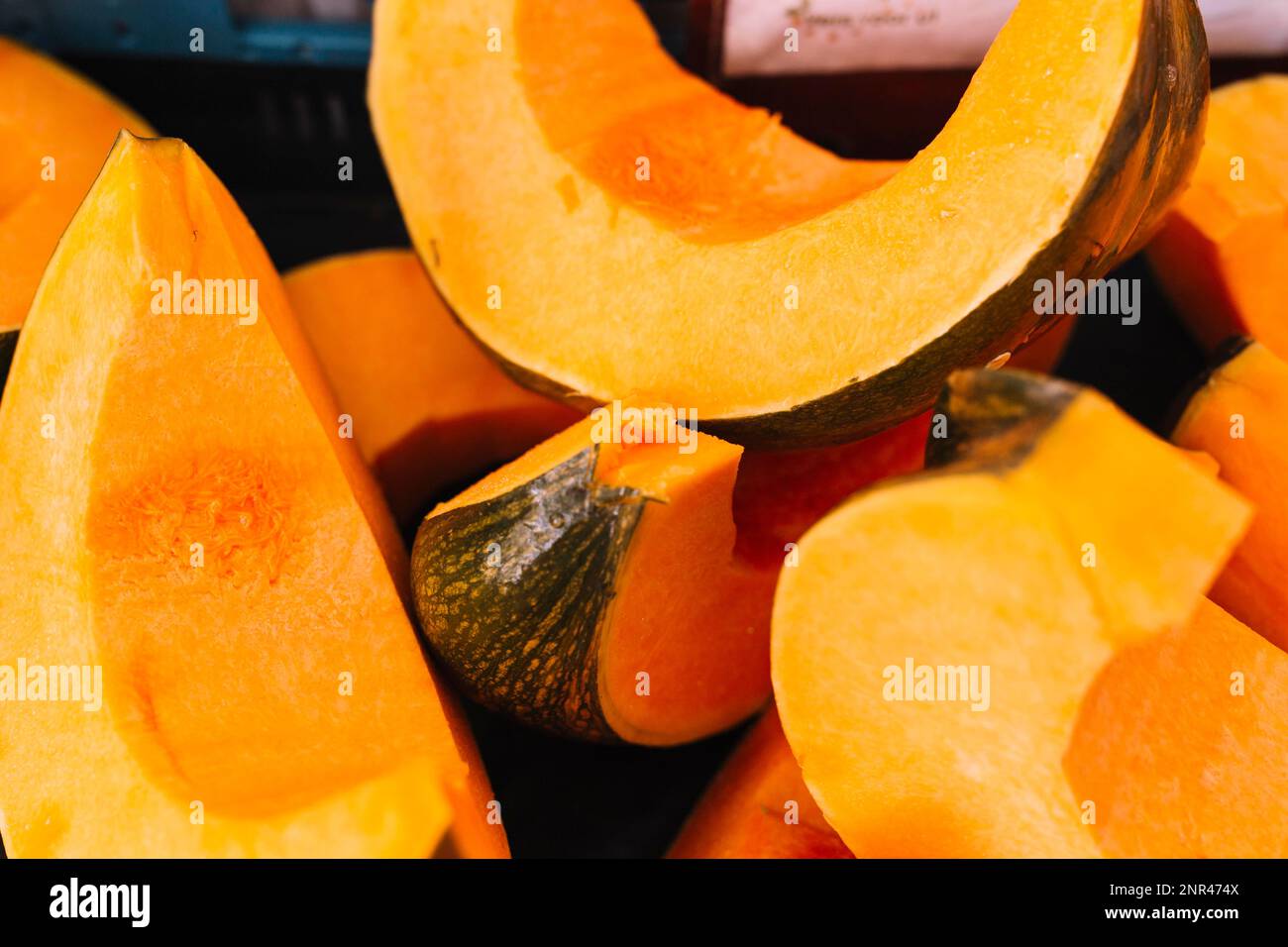 slices fresh pumpkin. High resolution photo Stock Photo - Alamy