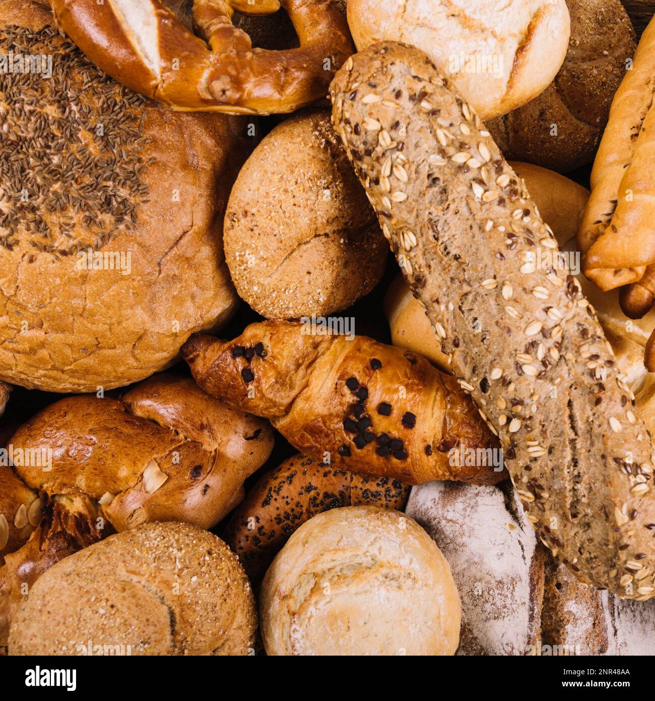 close up whole grain baked breads Stock Photo - Alamy