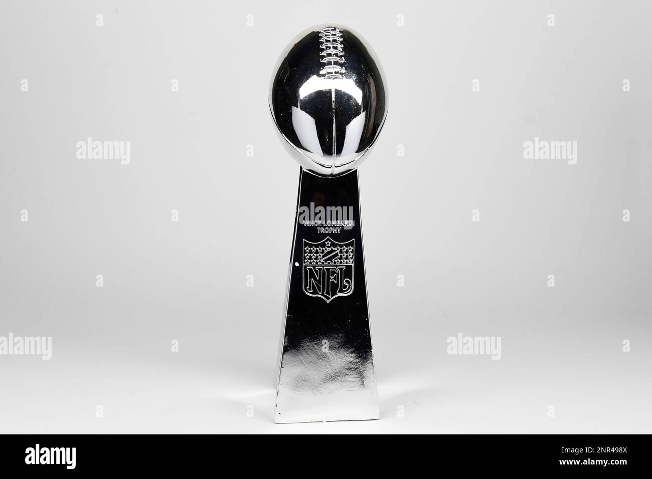 Detailed view of Vince Lombardi Trophy. The trophy is awarded each year ...