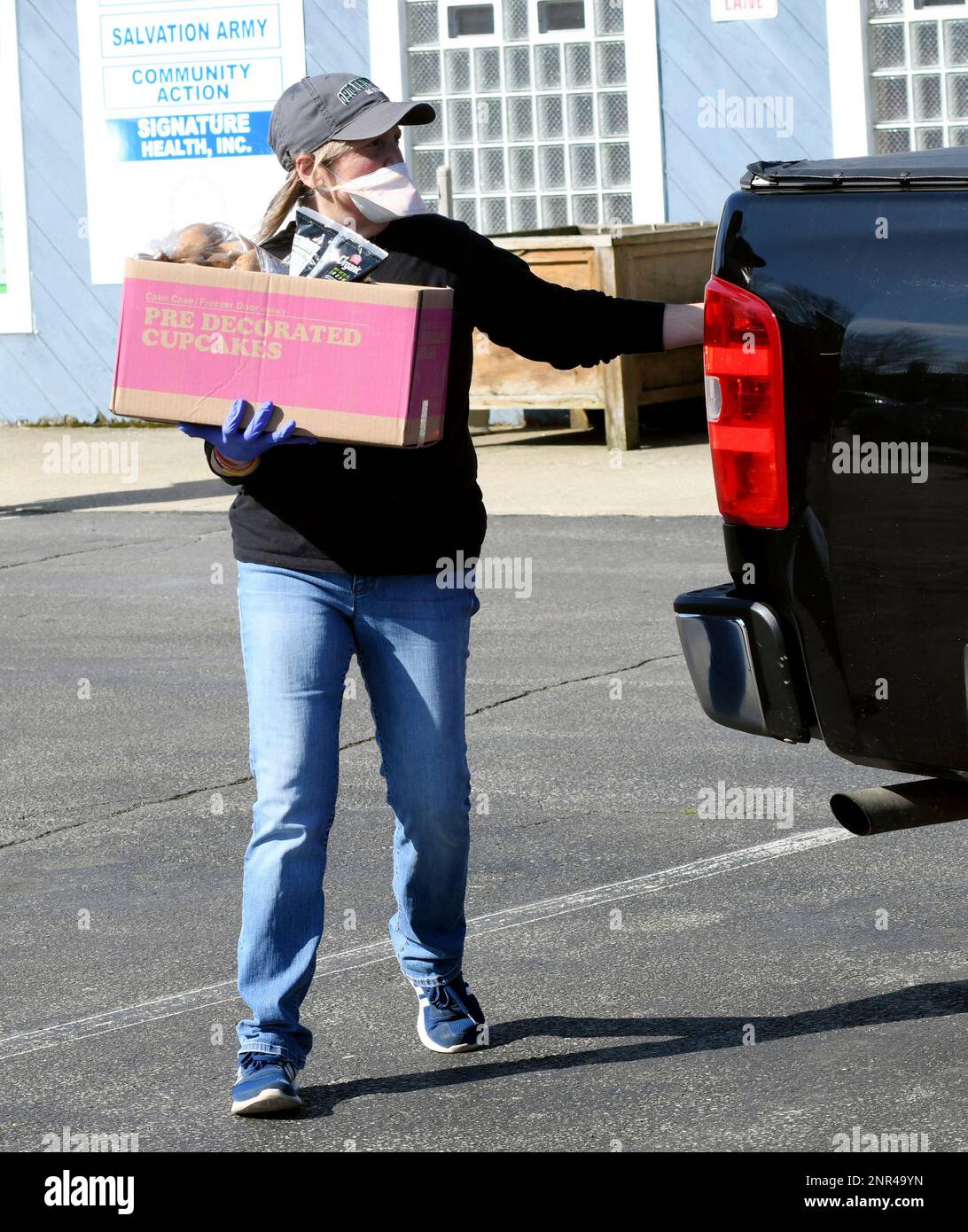 Conneaut Area City Schools Superintendent Lori Riley prepares to place ...