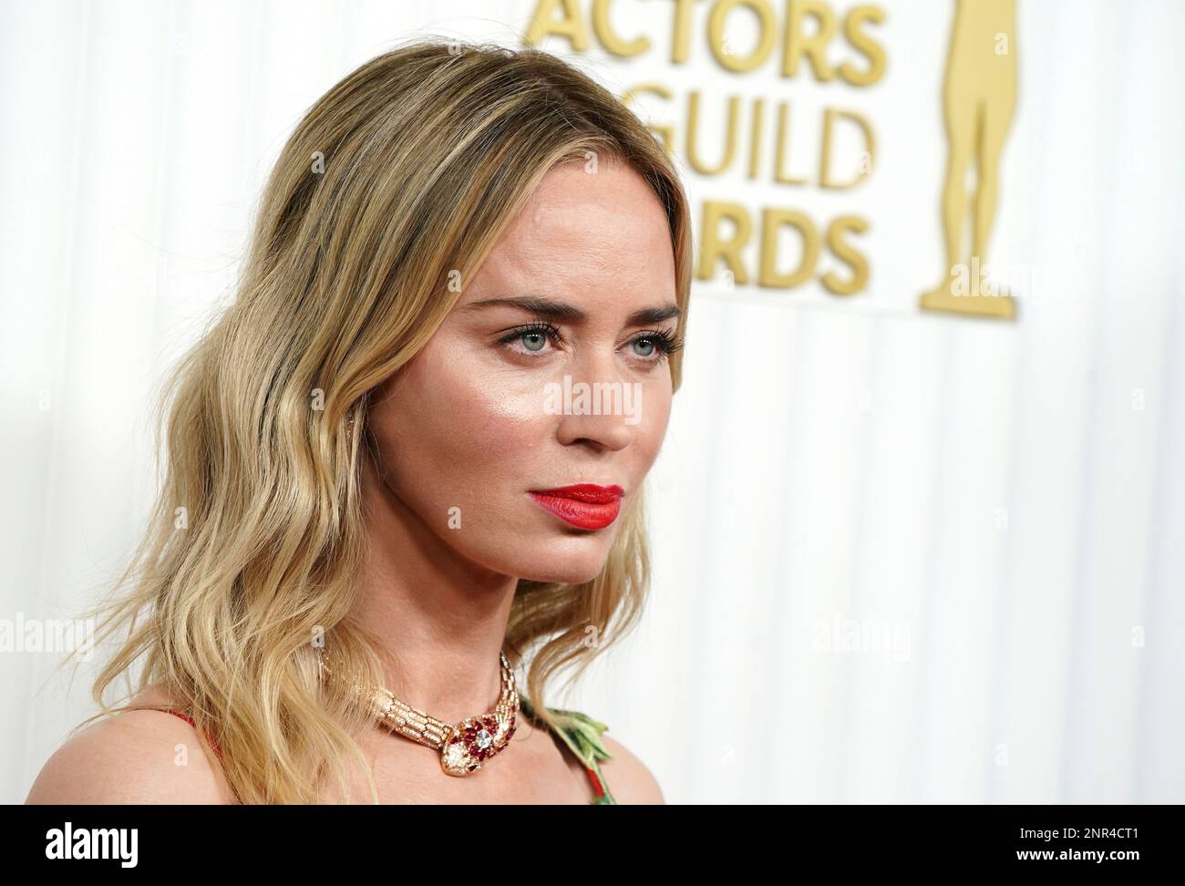 Emily Blunt arrives at the 29th annual Screen Actors Guild Awards on ...