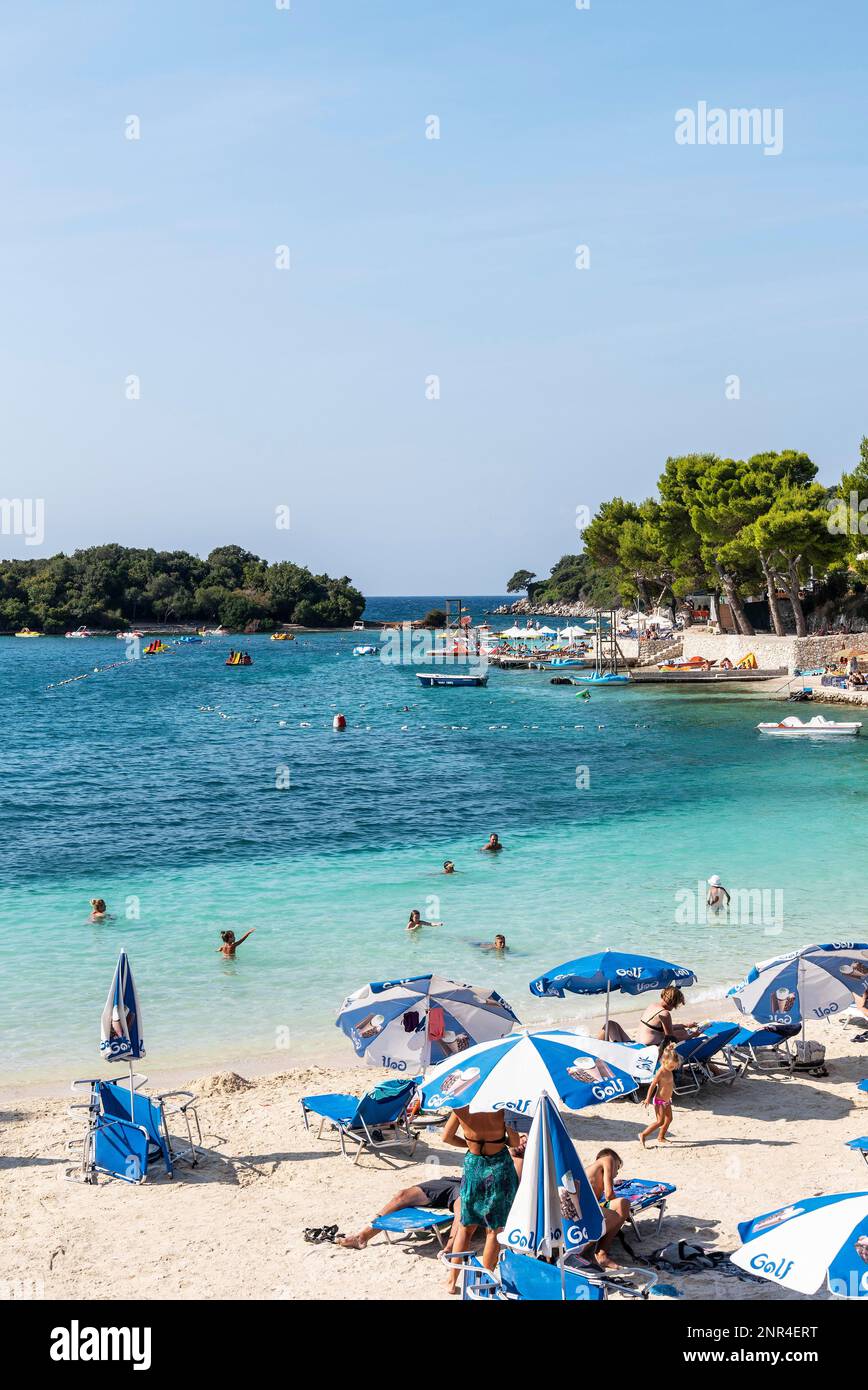 Beach, Bay, Resort, Ksamil, Saranda, Ionian Sea, Albania Stock Photo ...