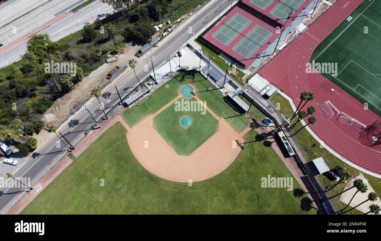 General overall aerial view of Jim Reeder baseball field on the campus ...